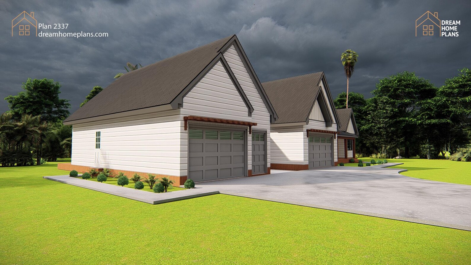 Luxurious 4-bedroom Modern Country House Plan With 4-car Garage (PDF ...