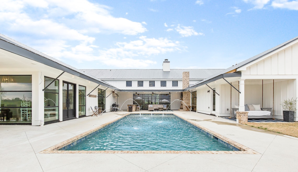 Dream Luxury Barndominium Home Design Modern Courtyard - Etsy