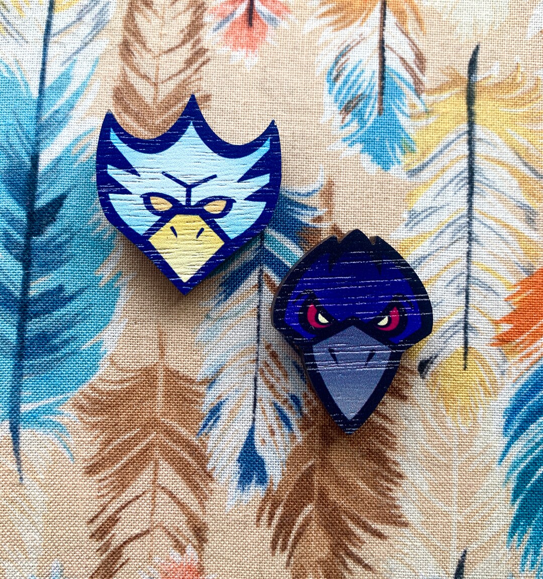 Raven and Eagle Pins - Etsy