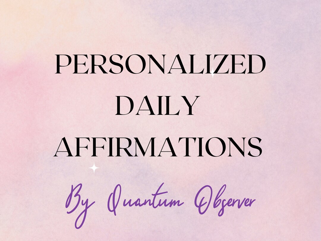 Custom Affirmation Manifestation Script LOA Law of Attraction to Be ...