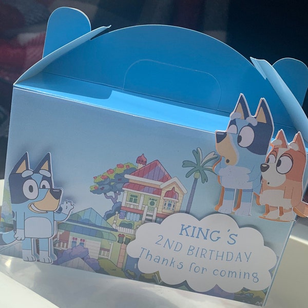 Bluey Birthday Favor Box - Etsy