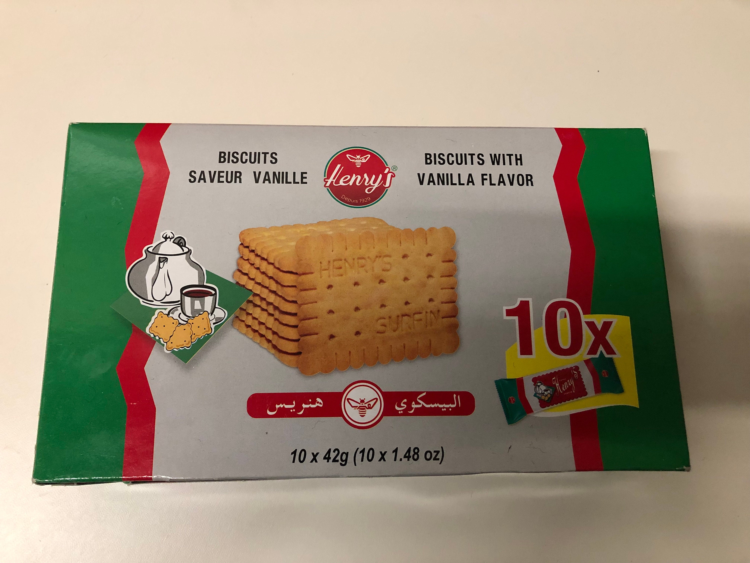 Moroccan Henry's Biscuit With Vanilla Flavour 10 X 42 G. - Etsy
