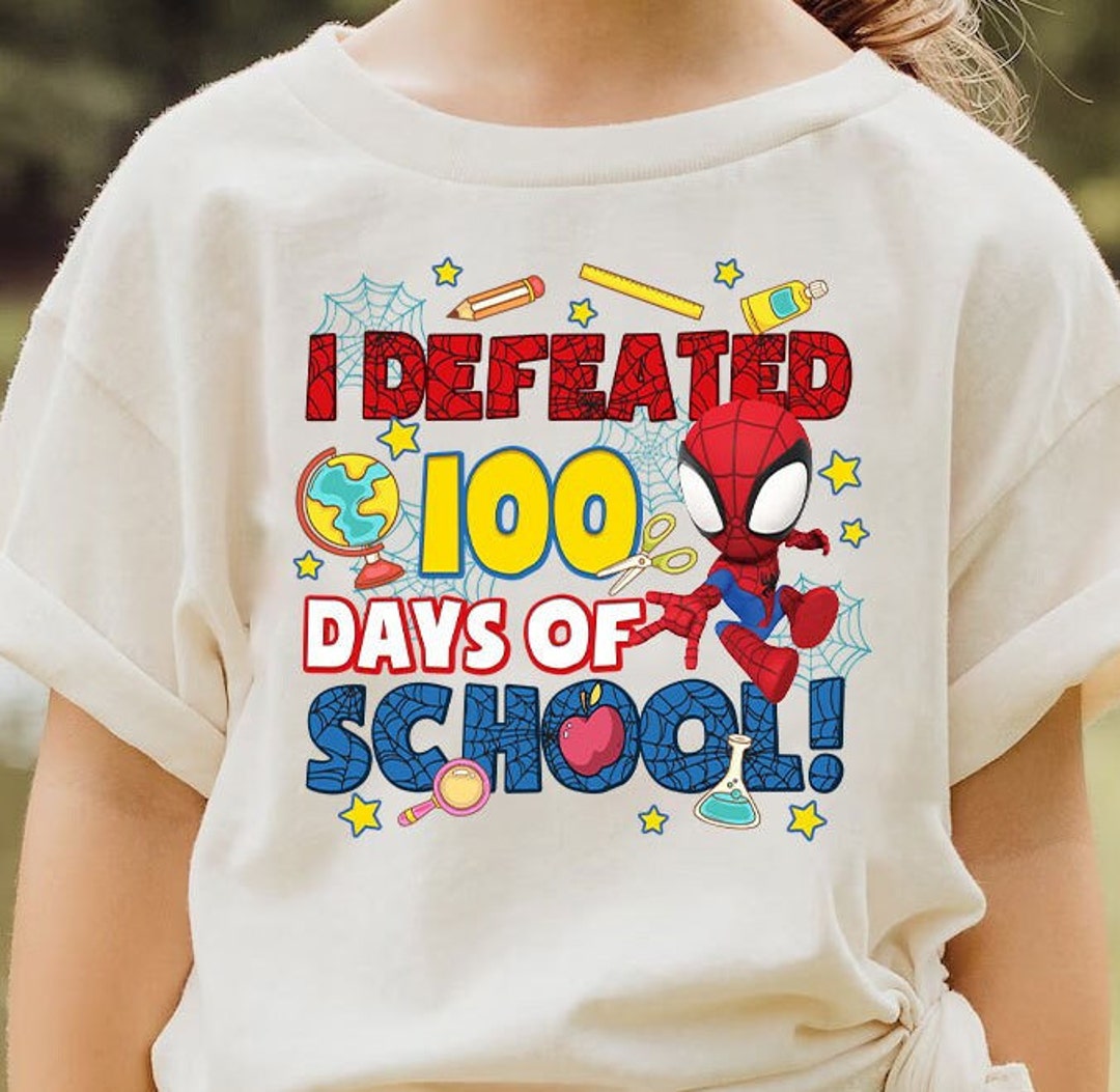 Super Hero 100 Days of School Png, Spider Hero Png, Spiderman 100 Days ...