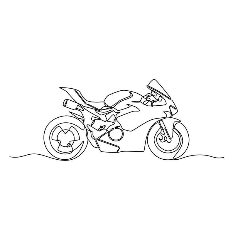 Ducati Illustration, Panigale V4, Motorcycle as 5 Digital Downloads in ...