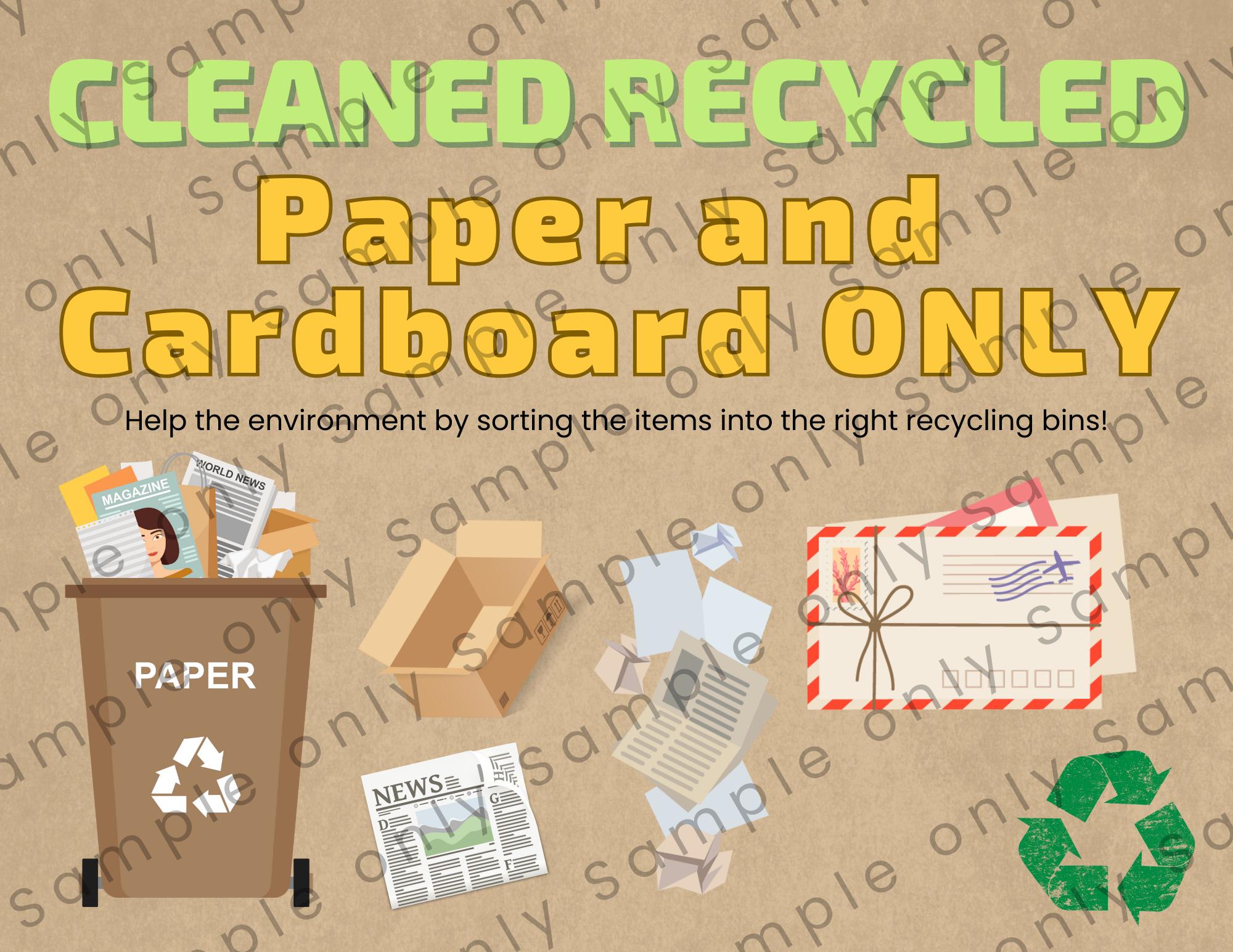 Recycled Trash Bin Reminder Poster for Home, School, Office Etc. - Etsy