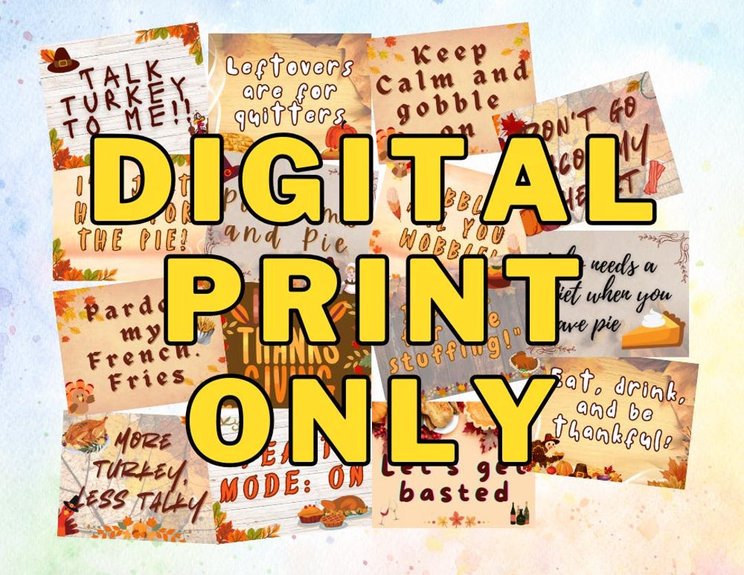 Thanksgiving-themed Photo Booth Props Instant Download Digital ...