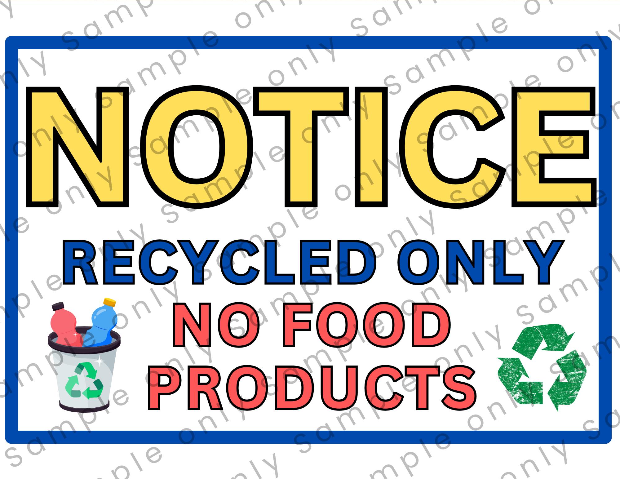 Recycled Trash Bin Reminder Poster for Home, School, Office Etc. - Etsy