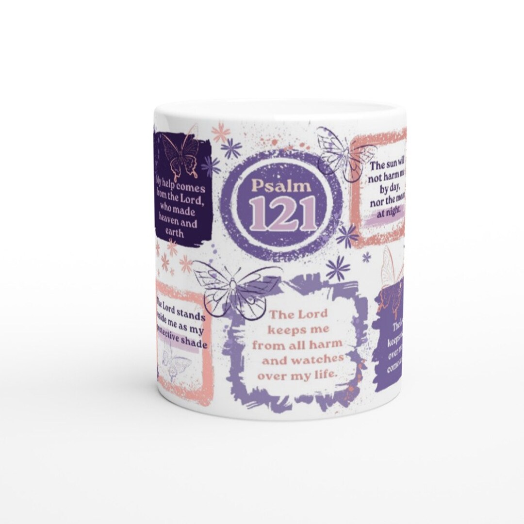 Psalm 121 Bible Affirmations Mug , Bible Quotes Mug, Bible Verse Mug ...