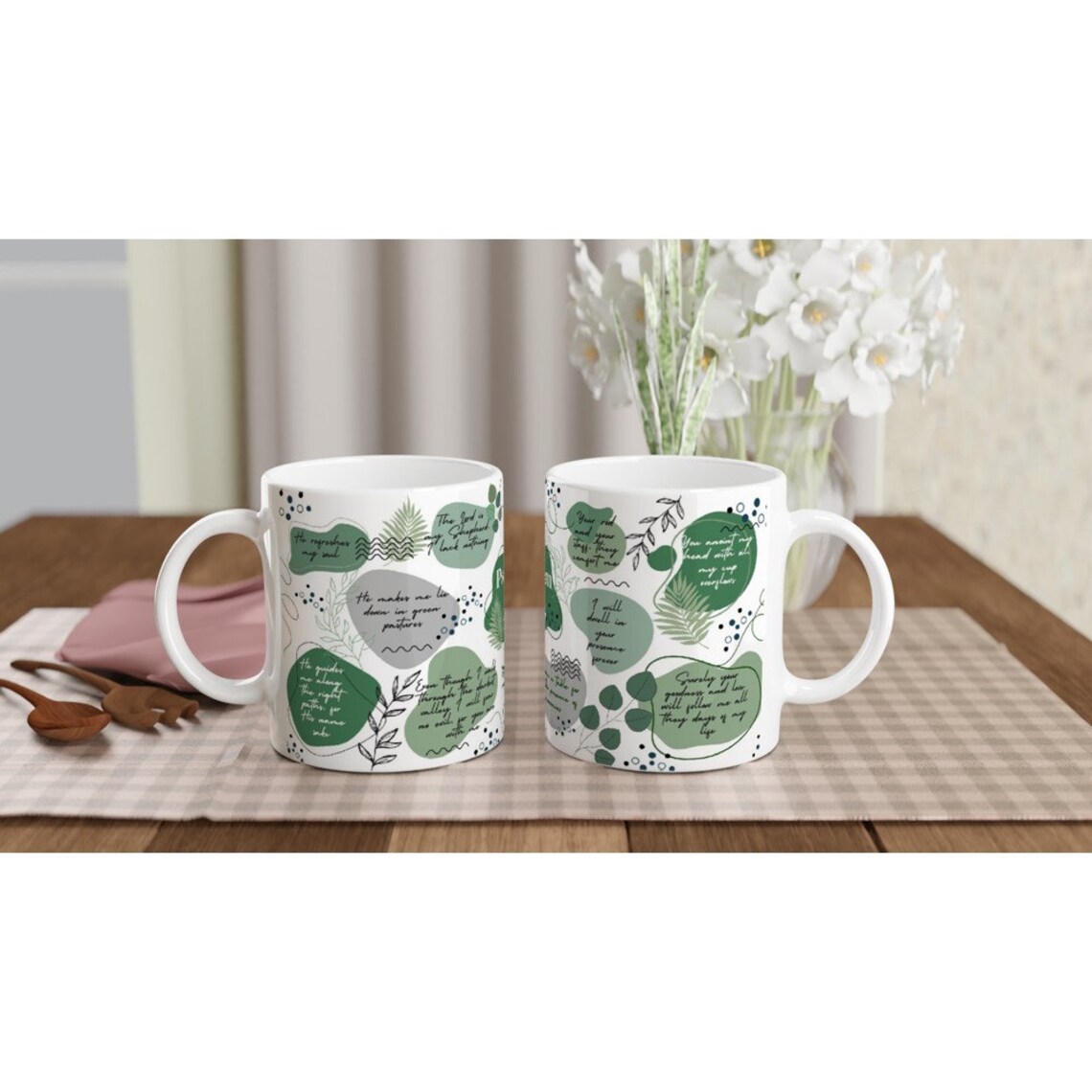 Psalm 23 Coffee Mug Bible Verse Mug Religious Faith Gifts Christian ...