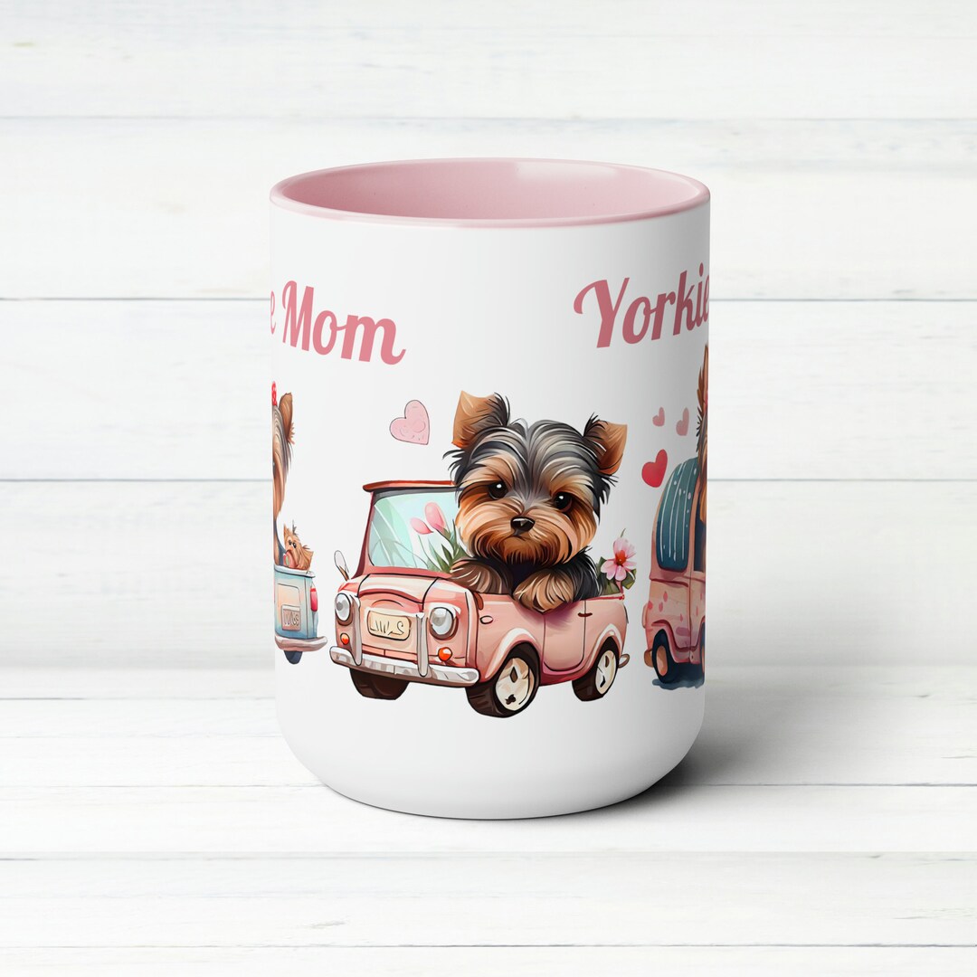 Custom Yorkie Mug Coffee Mug for Valentine Birthday Gift Personalized ...