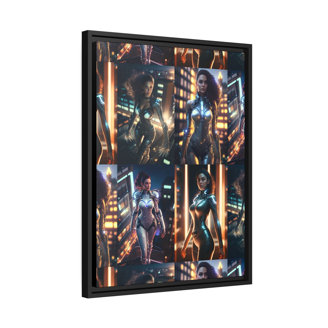 Cyberpunk Anime Girl Aesthetic Wall Art Gift Ideas Premium Gallery ...