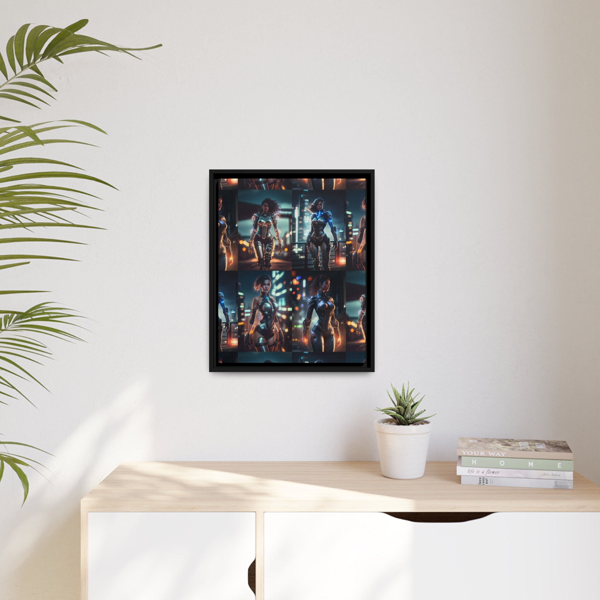 Cyberpunk Anime Girl Aesthetic Wall Art Gift Ideas Premium Gallery ...