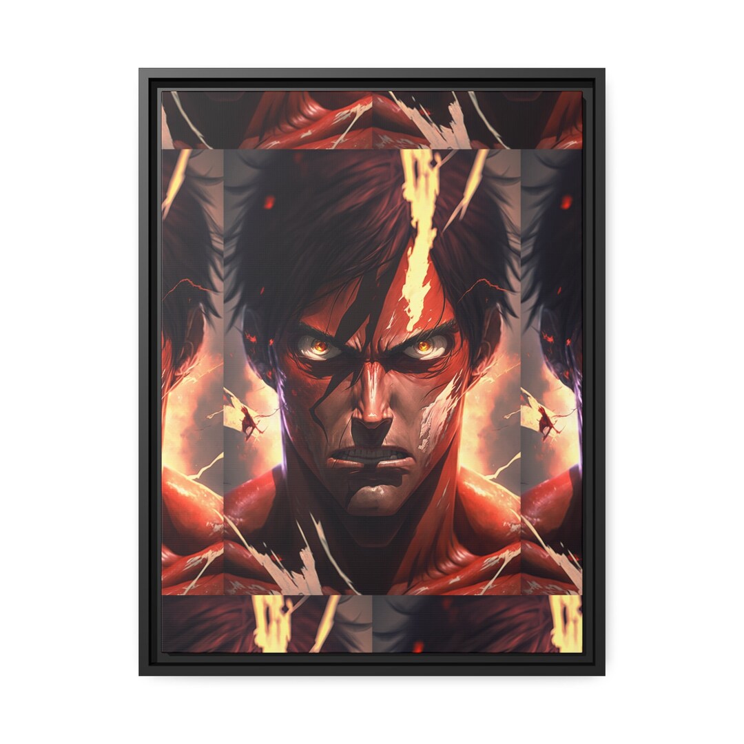 Eren Yeager Portrait Aot L Aesthetic Wall Art Modern Gift Ideas Premium ...