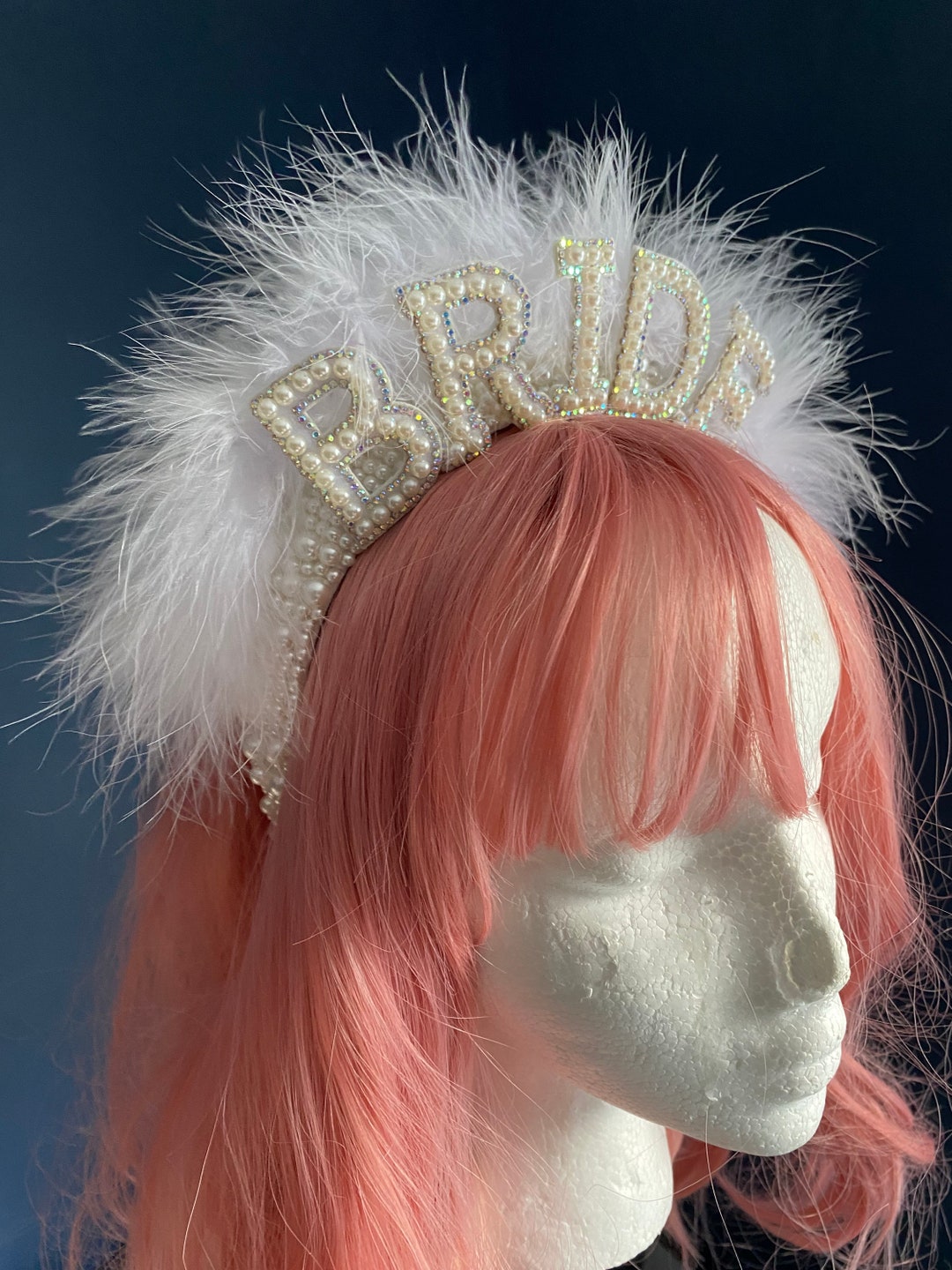 Bride Head Band Head Dress Hen Do Wedding Party - Etsy