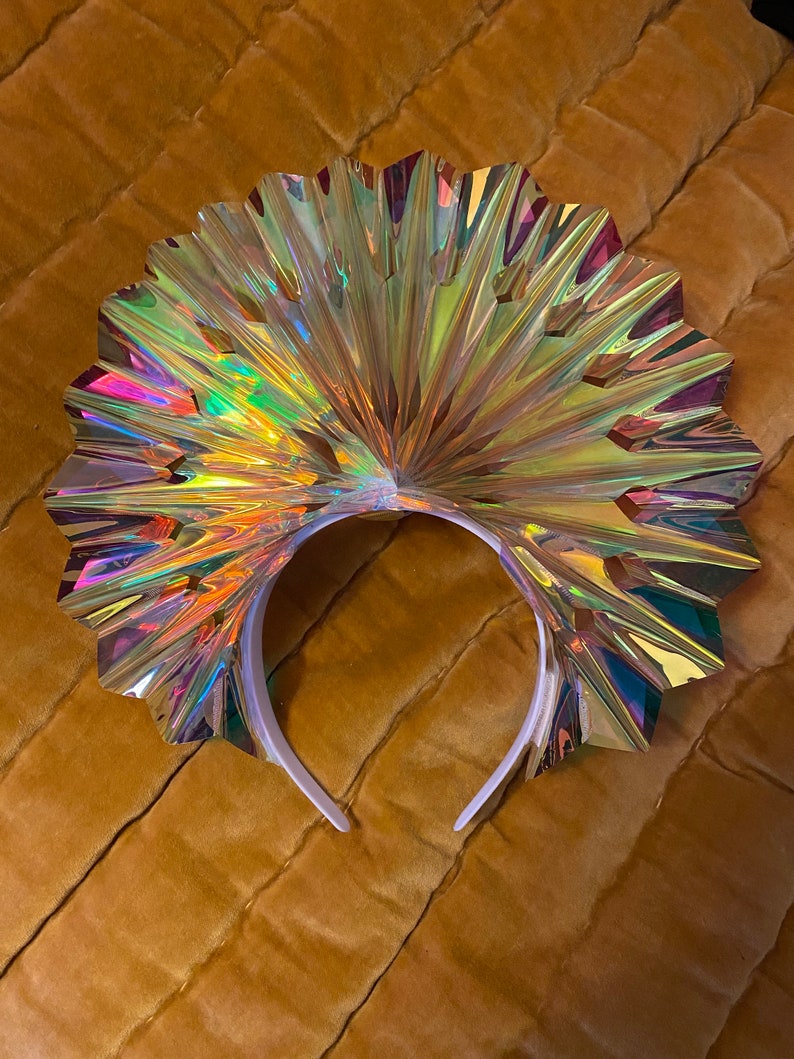 Aurora Head Dress Iridescent Pinwheel Headwear ~ Festival, Rave, Party ...