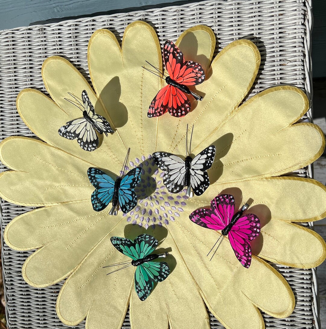 Monarch Butterfly Hair Clips Made From Feathers / 6 Colors to Chose ...