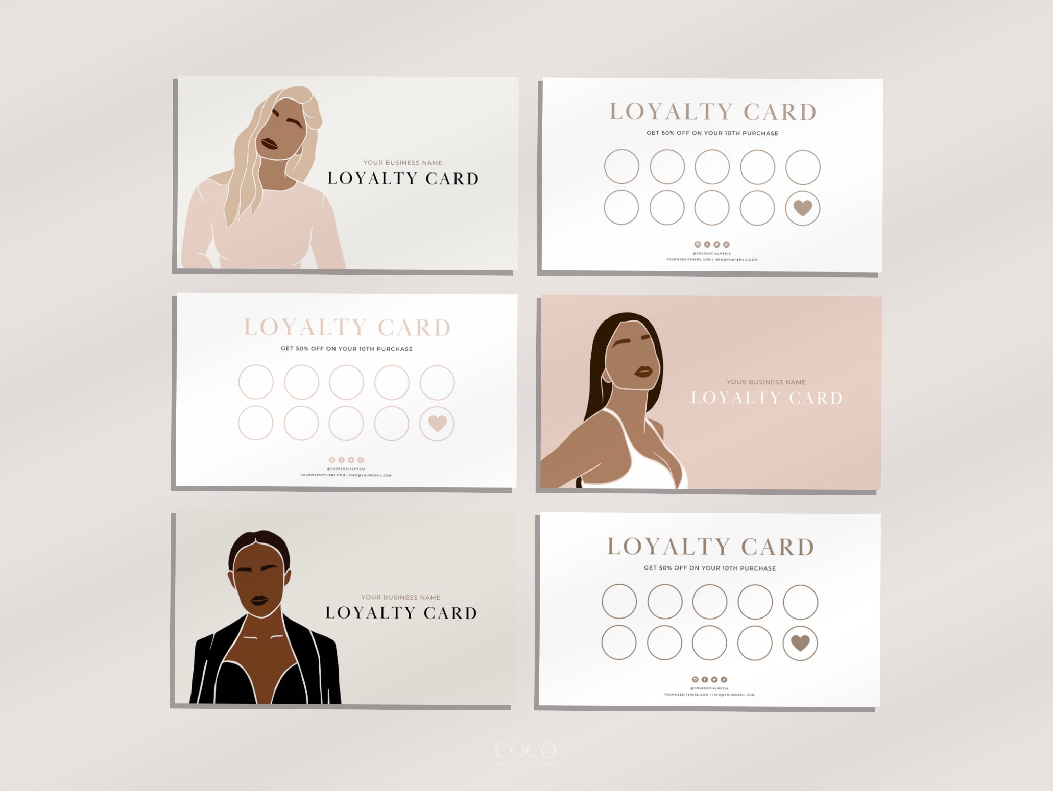 Loyalty Card Template Editable Canva Rewards Card Template Printable ...