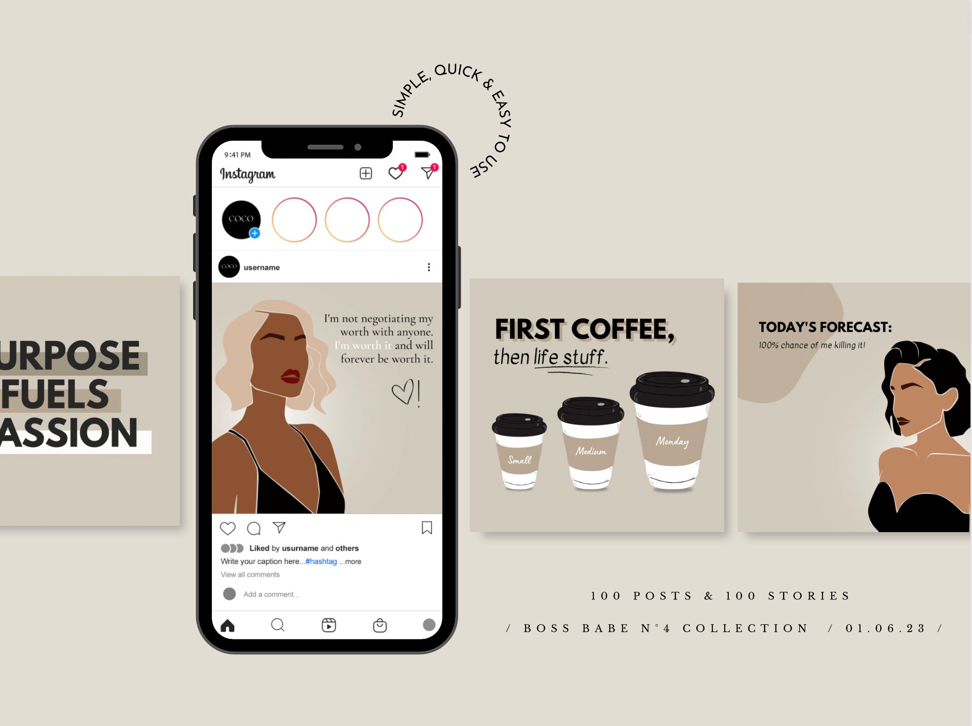 200 Girl Boss Instagram Quotes Instagram Posts and Stories Boss Babe ...