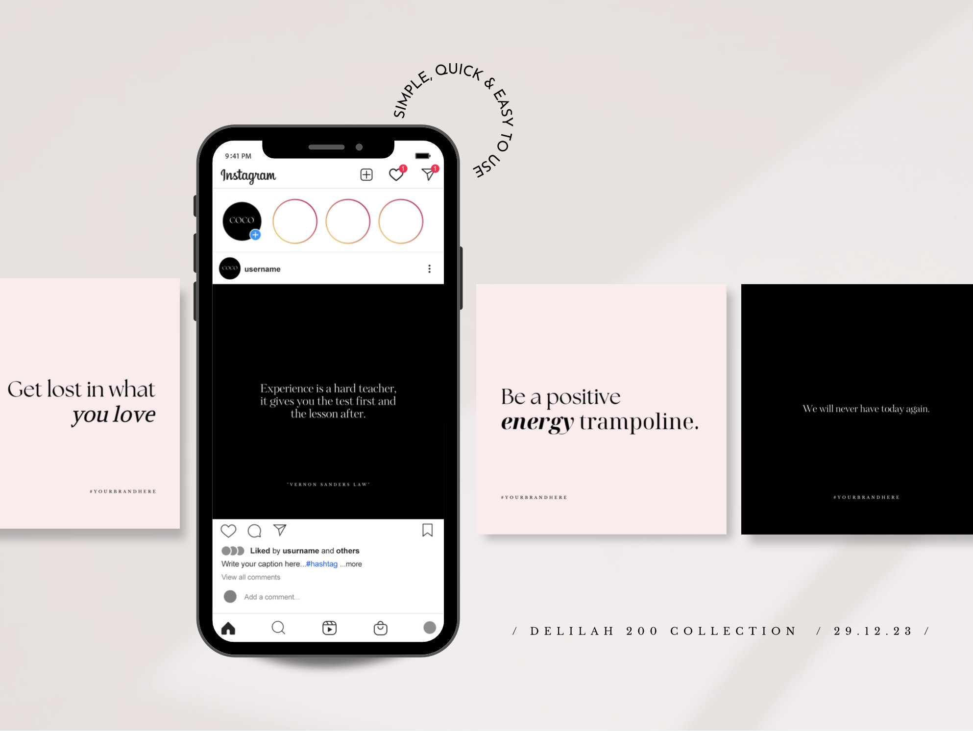 Instagram Quote Templates Inspirational Minimalist Quotes Instagram ...