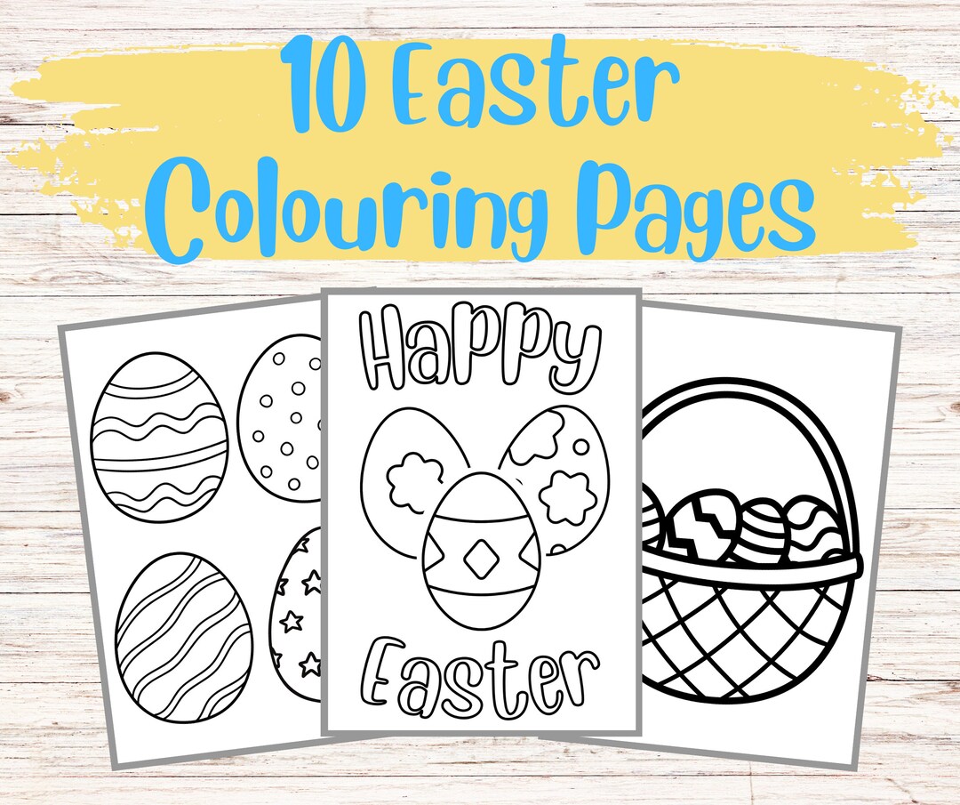 10 Easter Children's Colouring Pages, Printable Colouring Pages ...