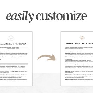 Virtual Assistant Agreement Form, Editable Attorney-reviewed, Virtual ...