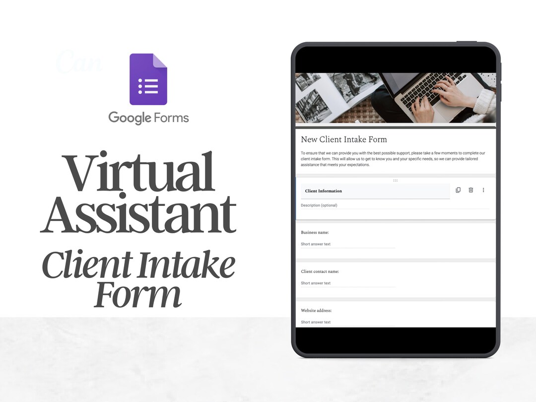 Virtual Assistant Client Intake Form New Client Onboarding - Etsy