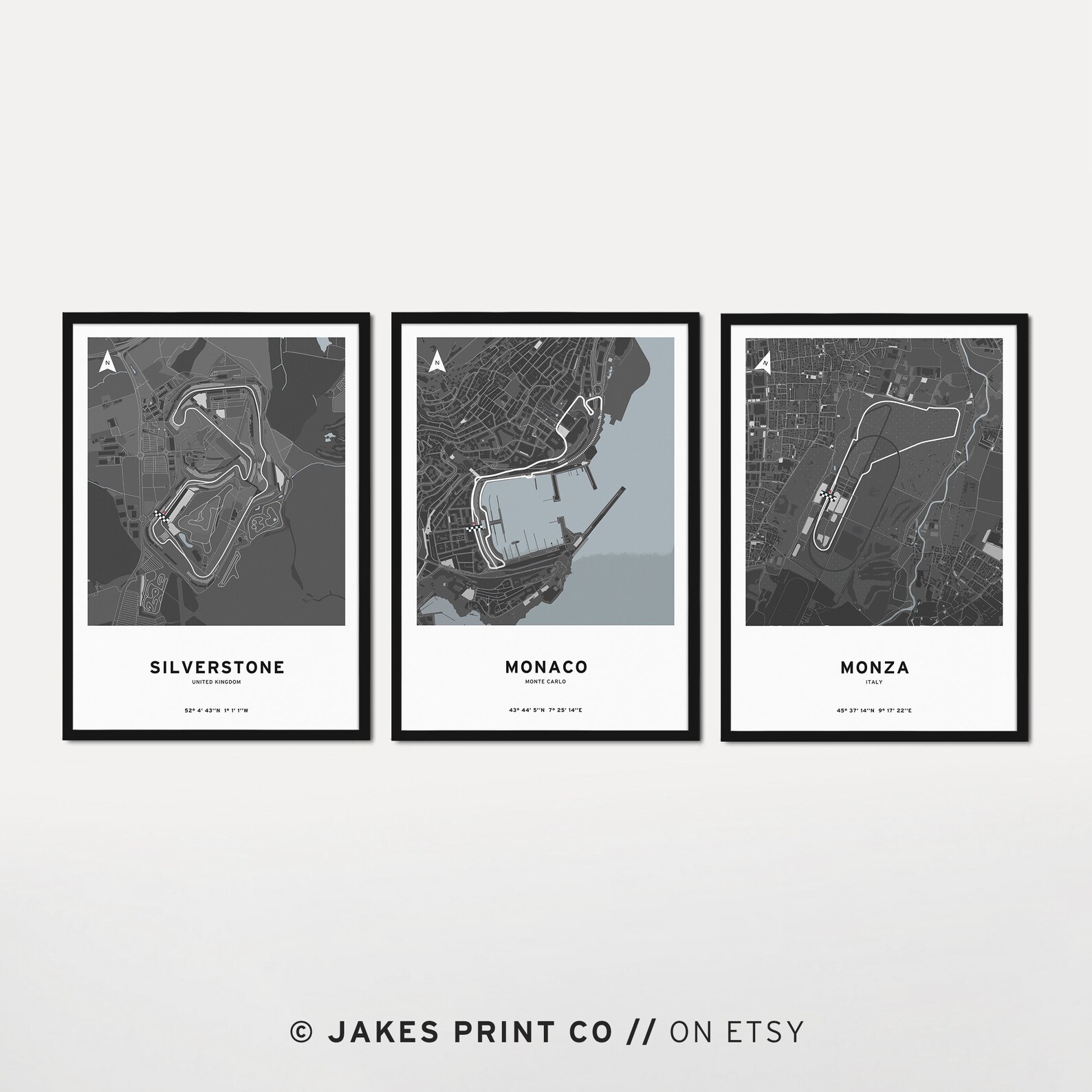 Set of 3 Classic Formula 1 Track Poster Digital Download Print - Etsy