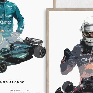 Set of 6 Formula 1 Driver Posters Digital Download Print F1 Wall Art ...