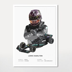 Set of 6 Formula 1 Driver Posters Digital Download Print F1 Wall Art ...