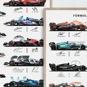 2023 Formula 1 Driver Signature Autographed Poster Portrait Digital ...
