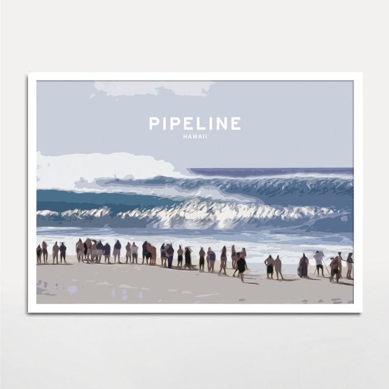 Pipeline Surf Poster Digital Download Ocean Waves Surf Print - Etsy