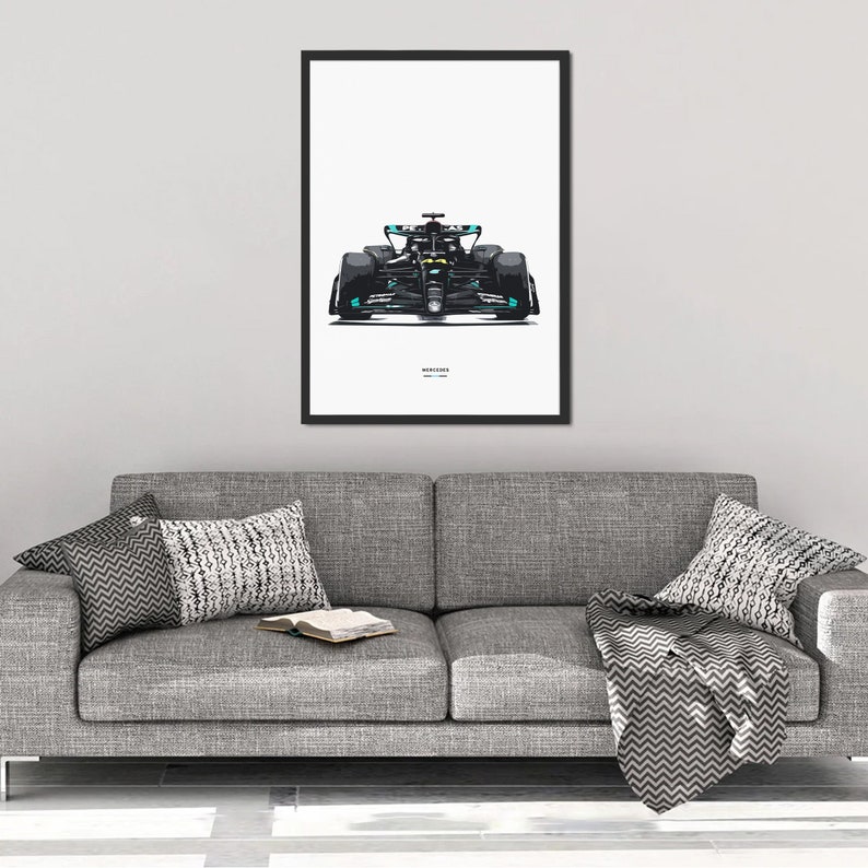 Mercedes Formula 1 Poster Digital Download Lewis Hamilton Print F1 Wall ...