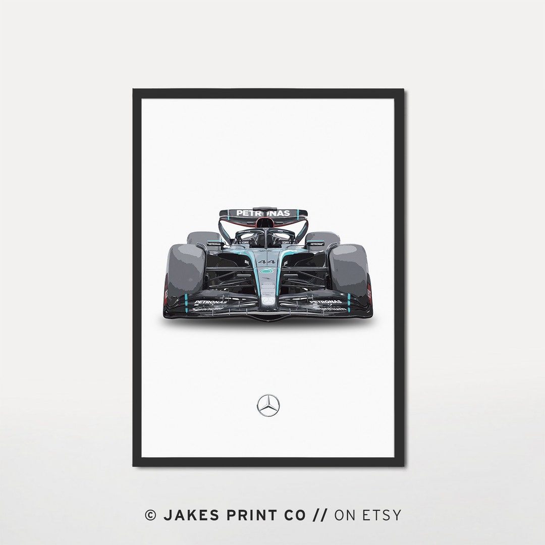 2024 Mercedes Formula 1 Poster Digital Download Lewis Hamilton F1 Wall ...