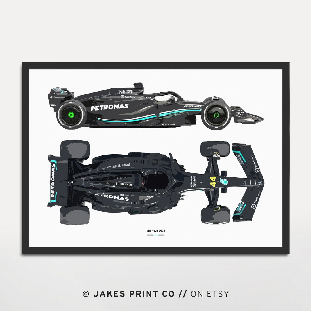 Mercedes Formula 1 Poster Digital Download Lewis Hamilton Print F1 Wall ...