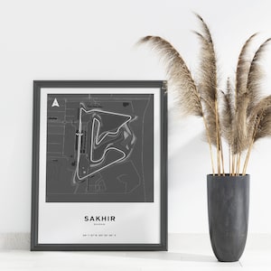 Sakhir Formula 1 Track Poster Digital Download Print F1 Wall Art Gift ...