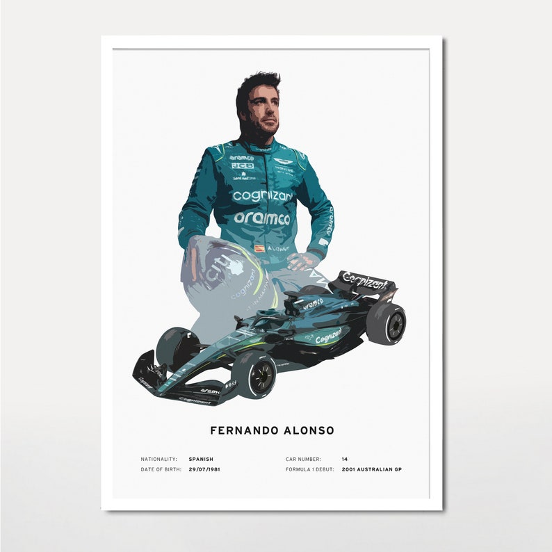 Set of 6 Formula 1 Driver Posters Digital Download Print F1 Wall Art ...