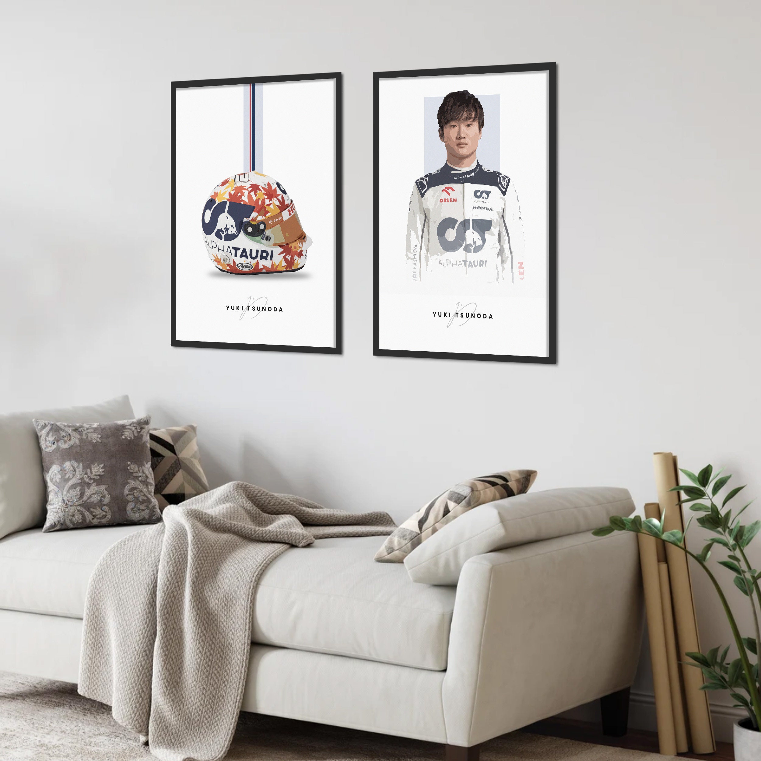 Set of 2 Yuki Tsunoda Formula 1 Posters Signature Digital - Etsy