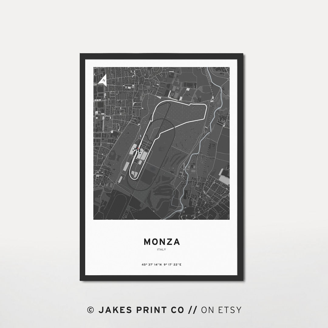 Monza Formula 1 Track Poster Digital Download Print F1 Wall Art Gift ...