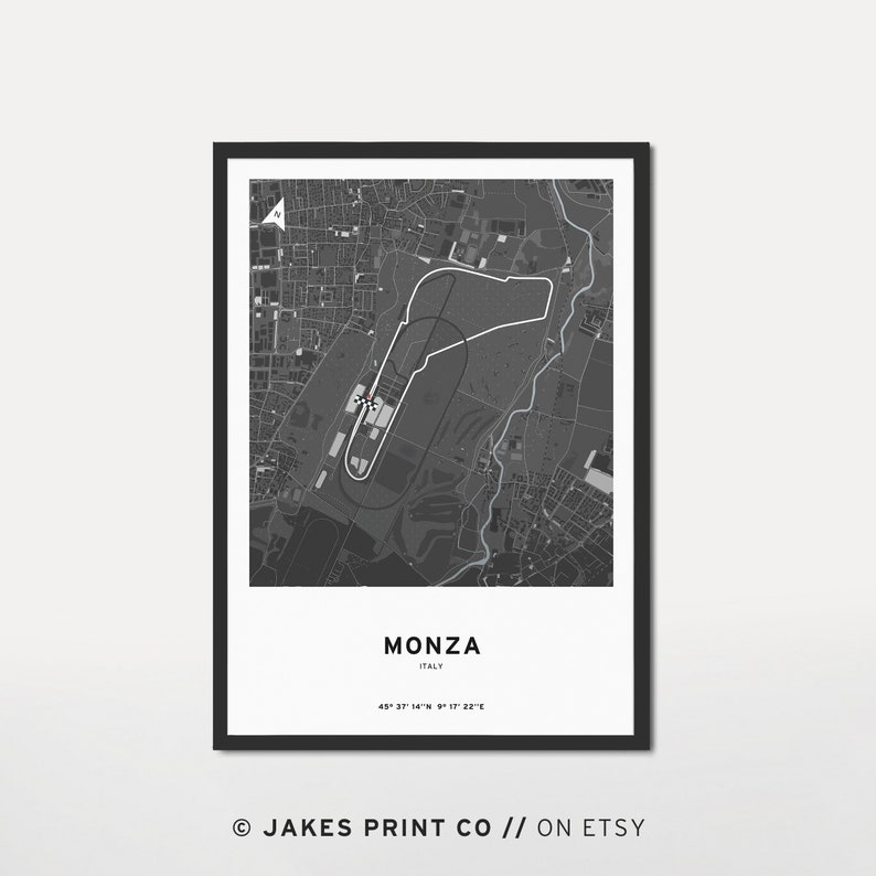 Monza Formula 1 Track Poster Digital Download Print F1 Wall Art Gift ...