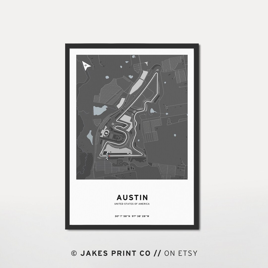 Austin Formula 1 Track Poster Digital Download Print F1 Wall Art Gift ...