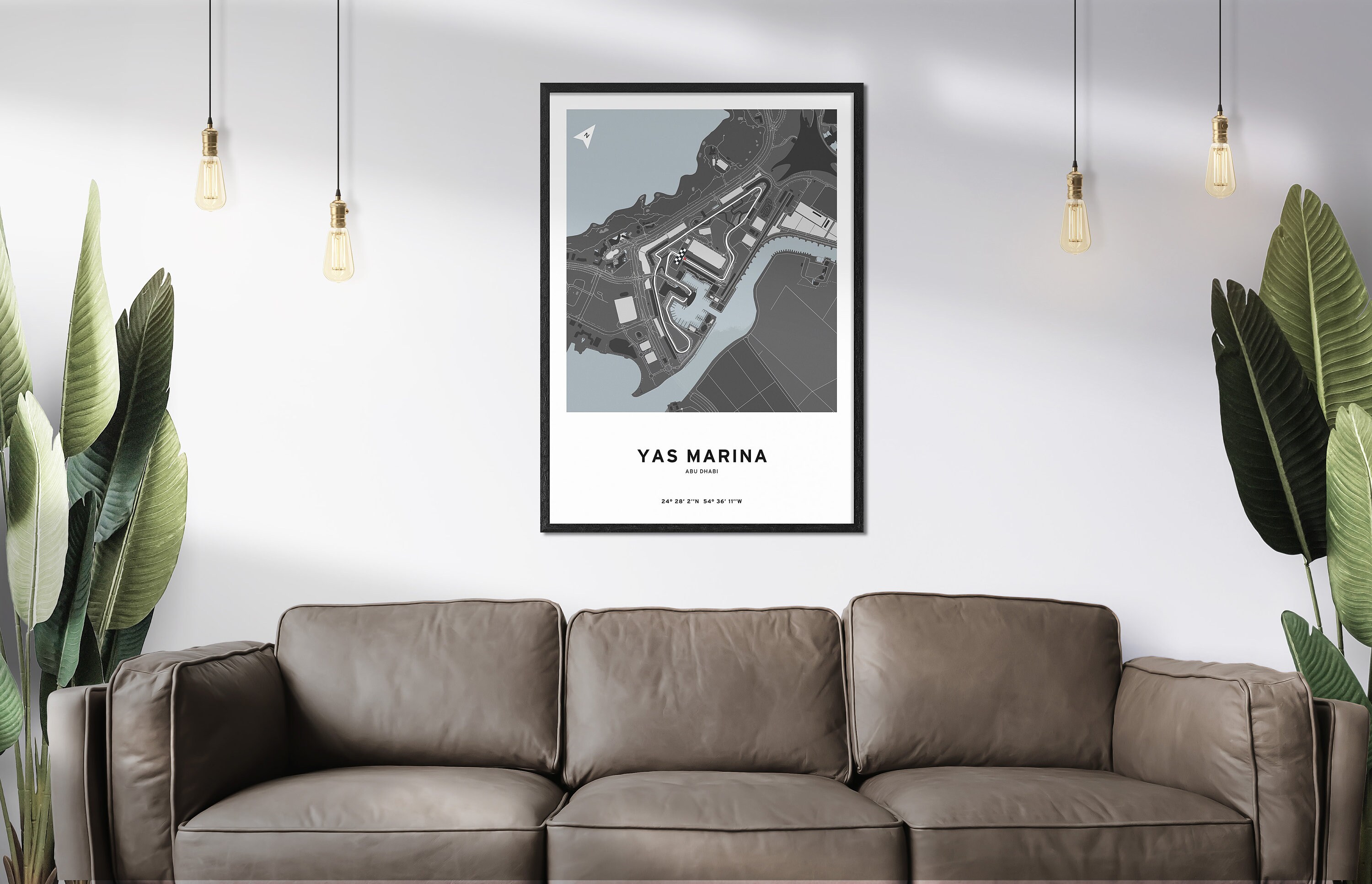 Yas Marina Formula 1 Track Poster Digital Download Print F1 Wall Art ...