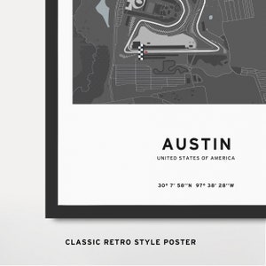 Austin Formula 1 Track Poster Digital Download Print F1 Wall Art Gift ...