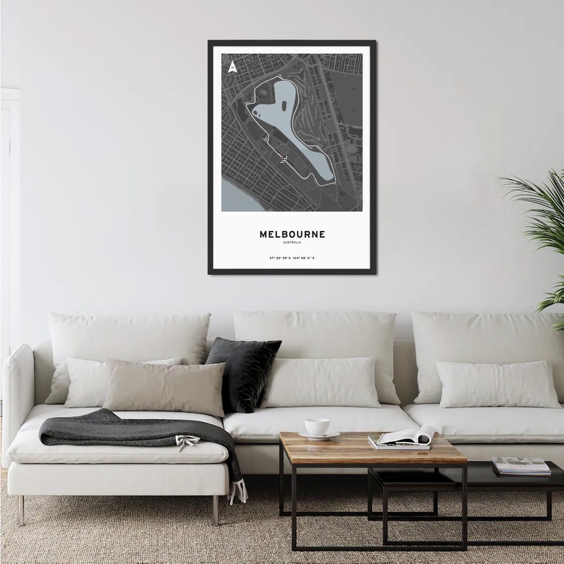 Melbourne Formula 1 Track Poster Digital Download Print F1 Wall Art ...