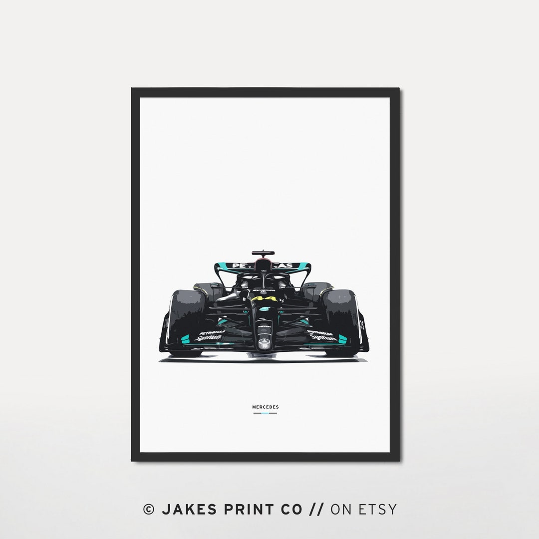 Mercedes Formula 1 Poster Digital Download Lewis Hamilton Print F1 Wall ...