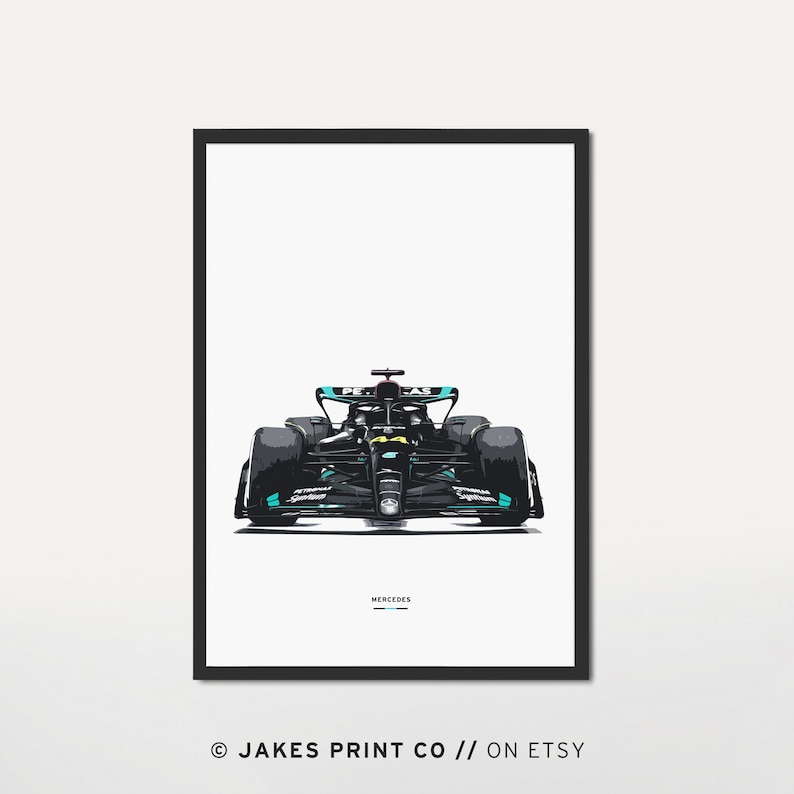 Mercedes Formula 1 Poster Digital Download Lewis Hamilton Print F1 Wall ...
