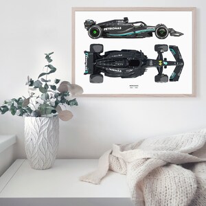 Mercedes Formula 1 Poster Digital Download Lewis Hamilton Print F1 Wall ...