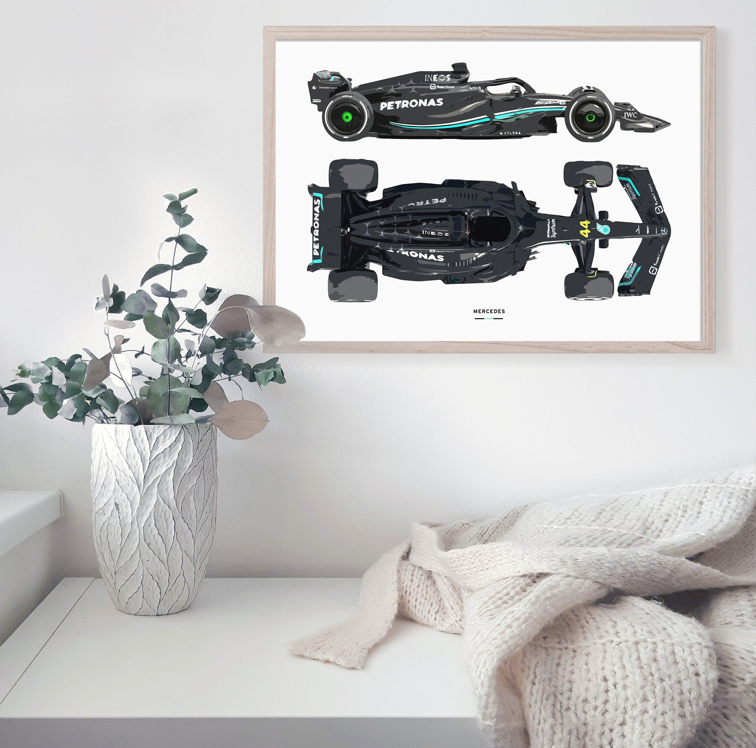 Mercedes Formula 1 Poster Digital Download Lewis Hamilton Print F1 Wall ...