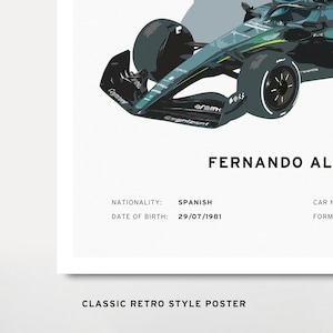 Set of 6 Formula 1 Driver Posters Digital Download Print F1 Wall Art ...
