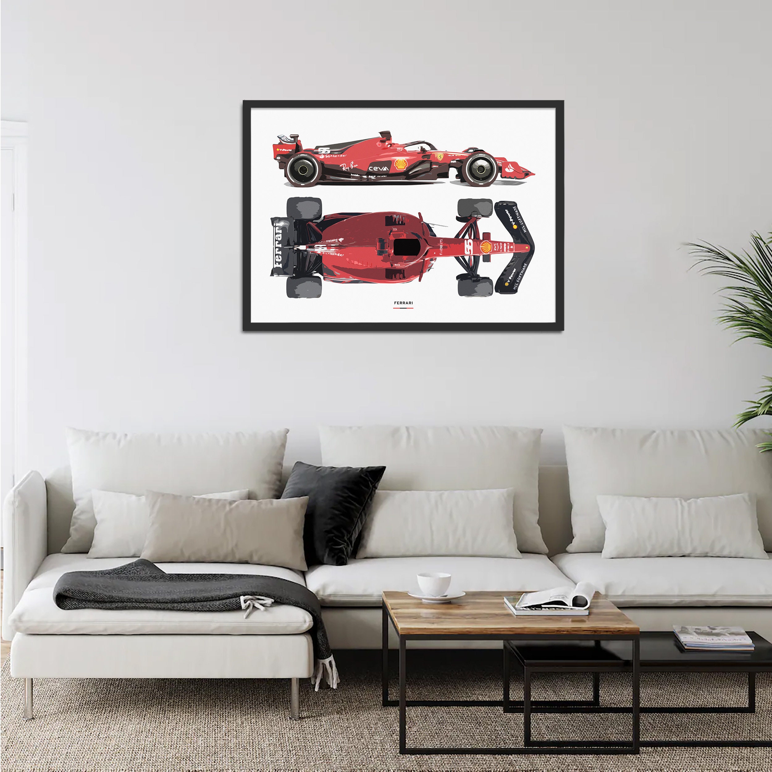 Ferrari Formula 1 Poster Digital Download Charles Leclerc Carlos Sainz ...