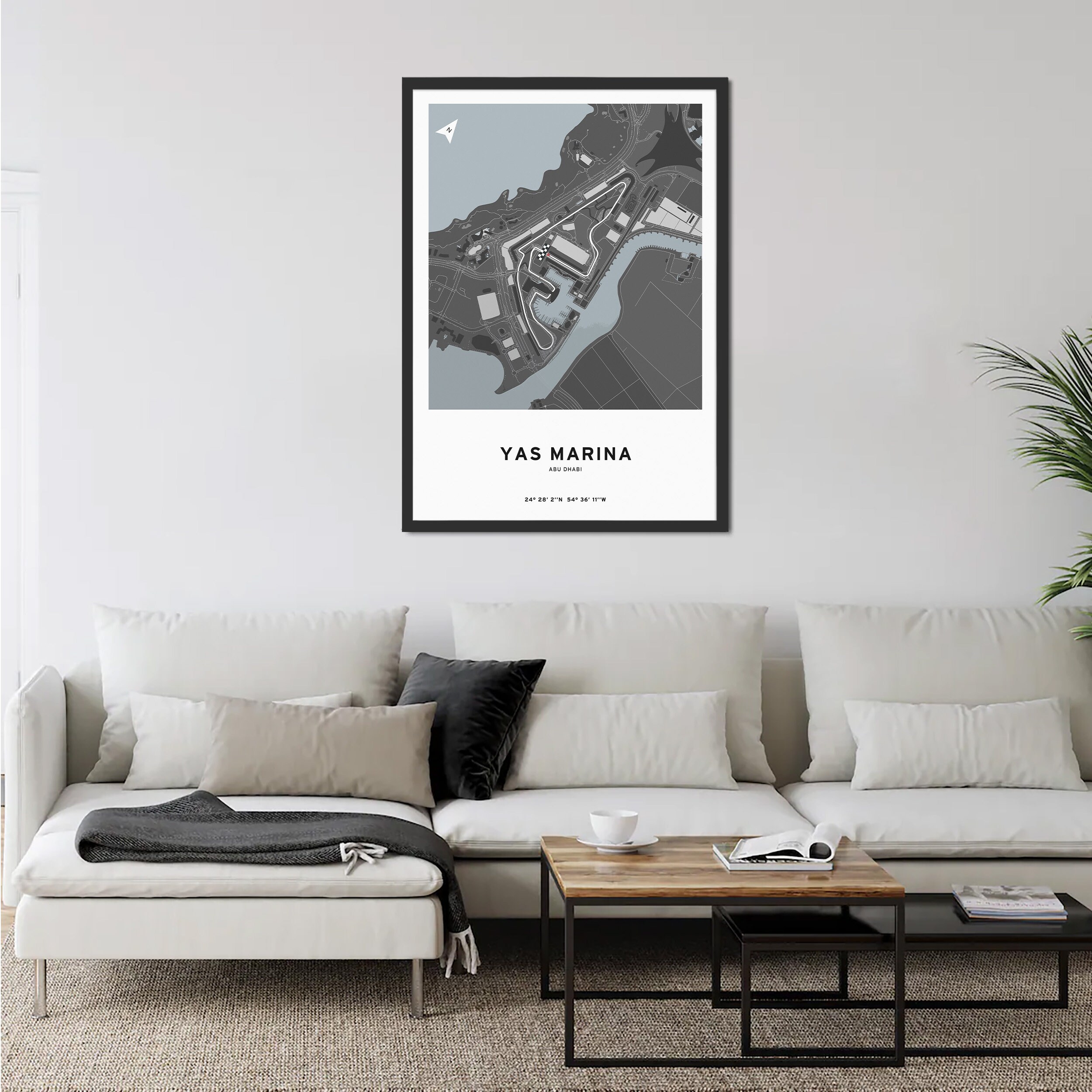 Yas Marina Formula 1 Track Poster Digital Download Print F1 Wall Art ...